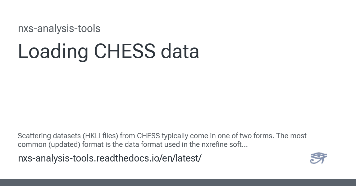 Loading CHESS data - nxs-analysis-tools 0.1.15.post2+g5acd5cb0b ...